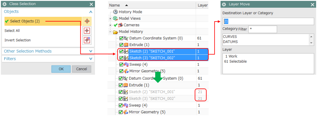 NX10,11,12-Layer Settings